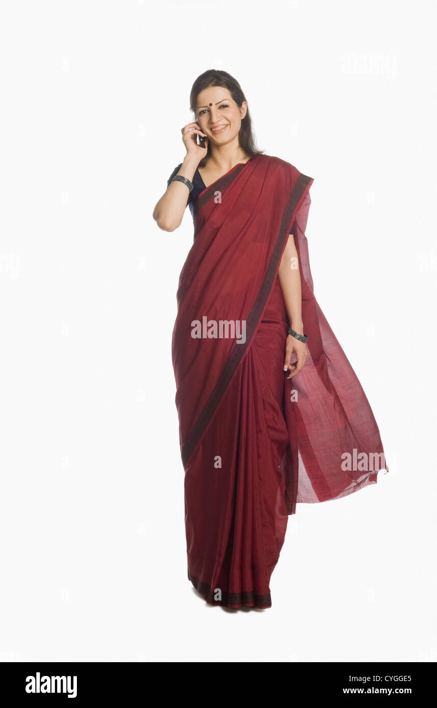 Image young woman cell Cut Out Stock Images & Pictures - Alamy