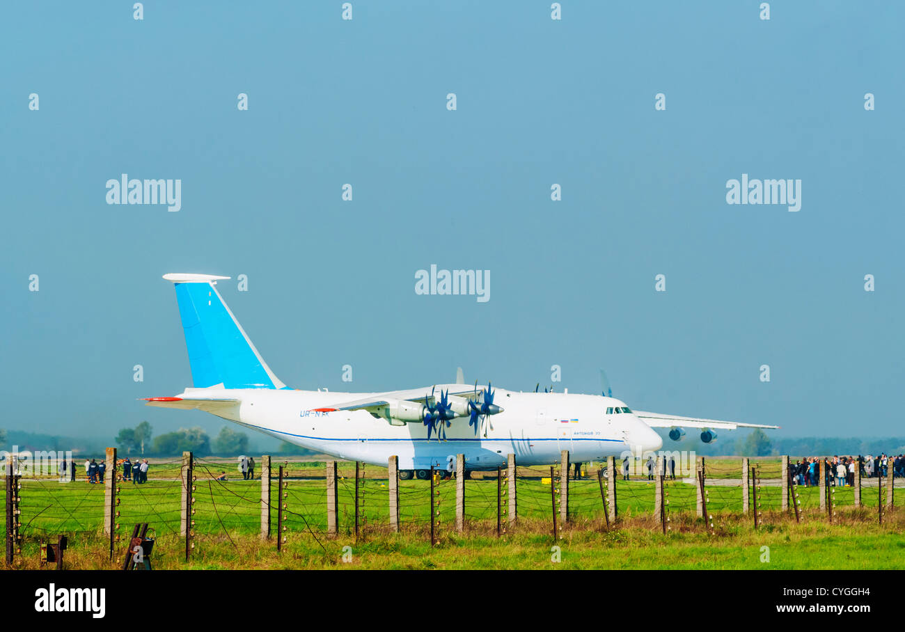 An-70 prototype of the new transport plane of average loading capacity ...