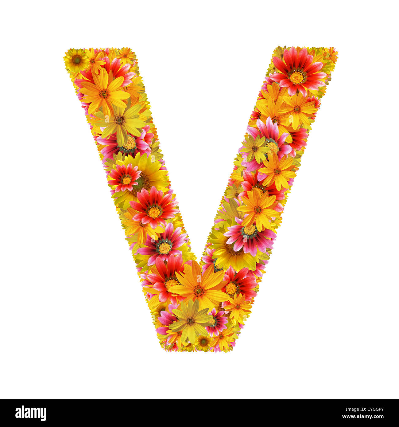 Floral Font Letter V High Resolution Stock Photography and Images - Alamy