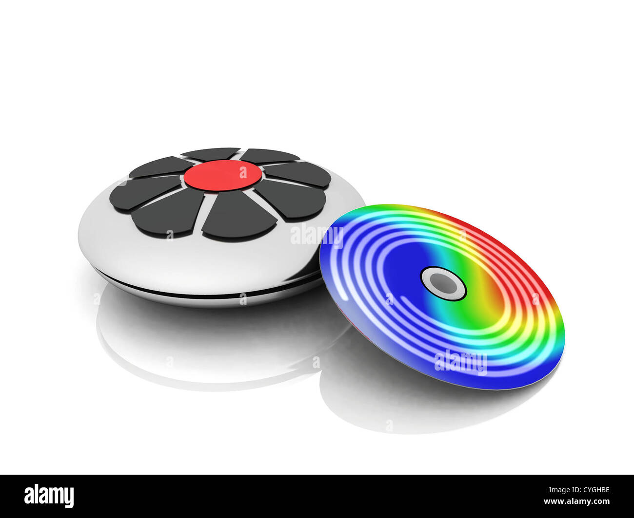 a color CD and CD player Stock Photo - Alamy