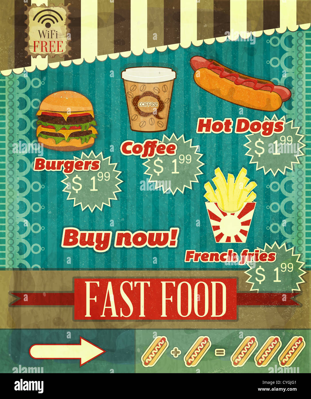 Vintage Food Menu Background