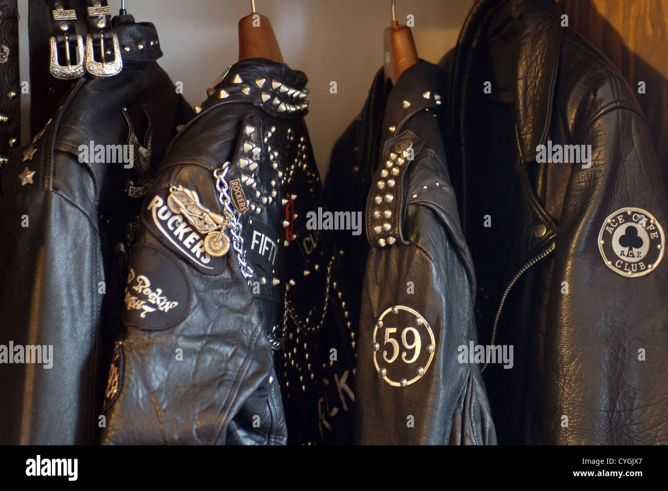 Hells angels jacket hi-res stock photography and images - Alamy