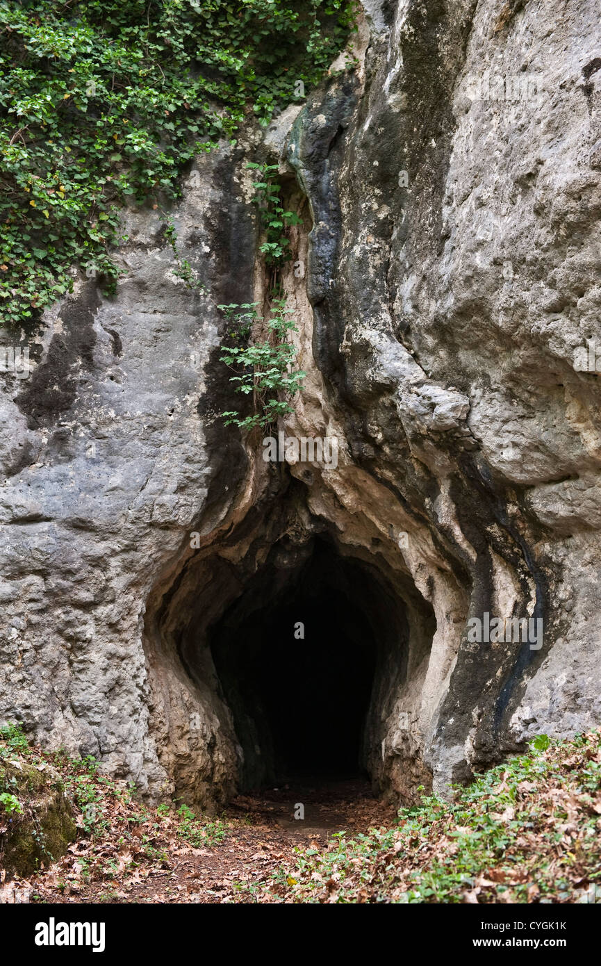 A suggestive natural cave shaped like female genitalia (the Veneto ...