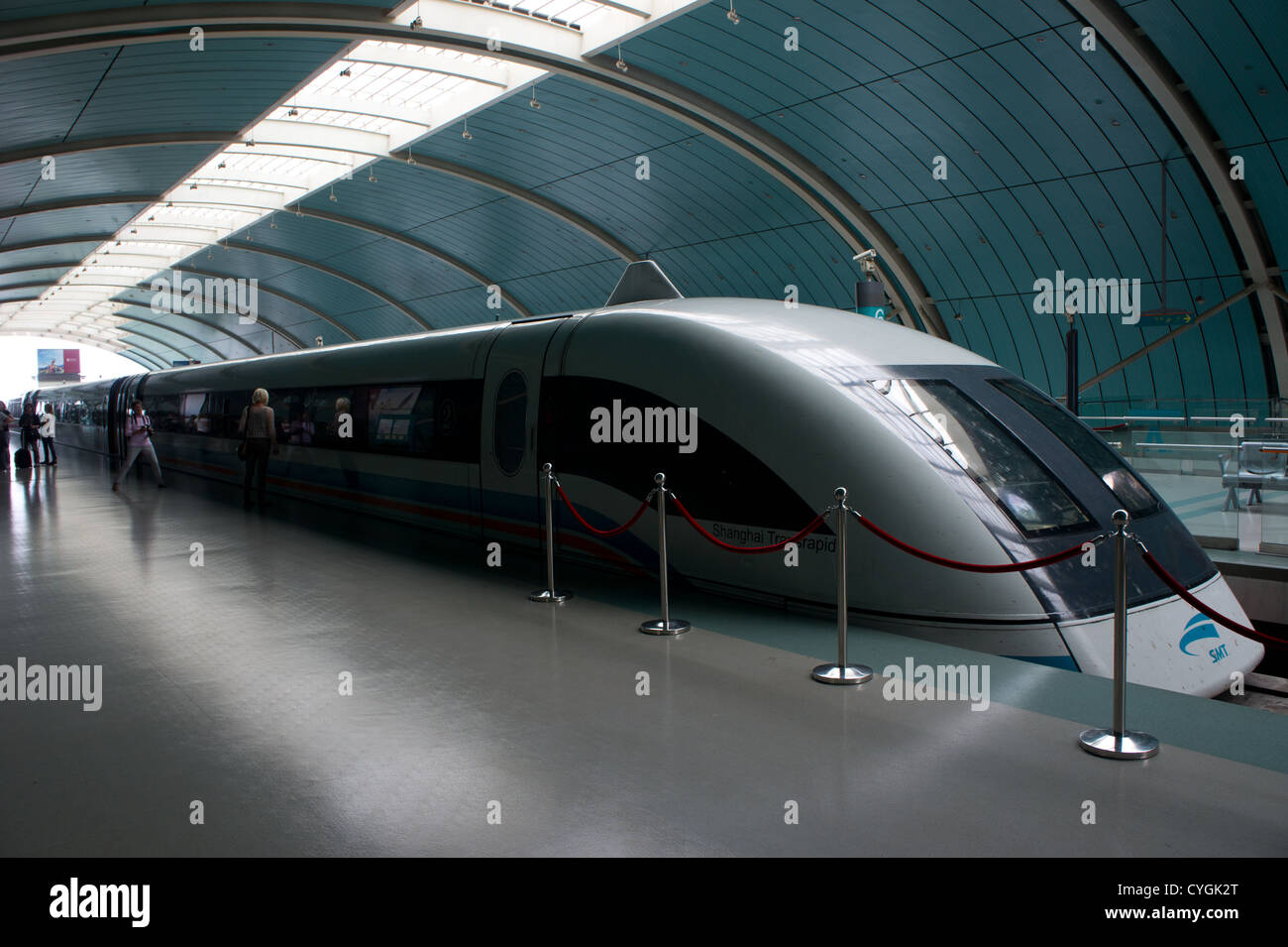 Shanghai Maglev transrapid high speed train,Airport station China Stock ...