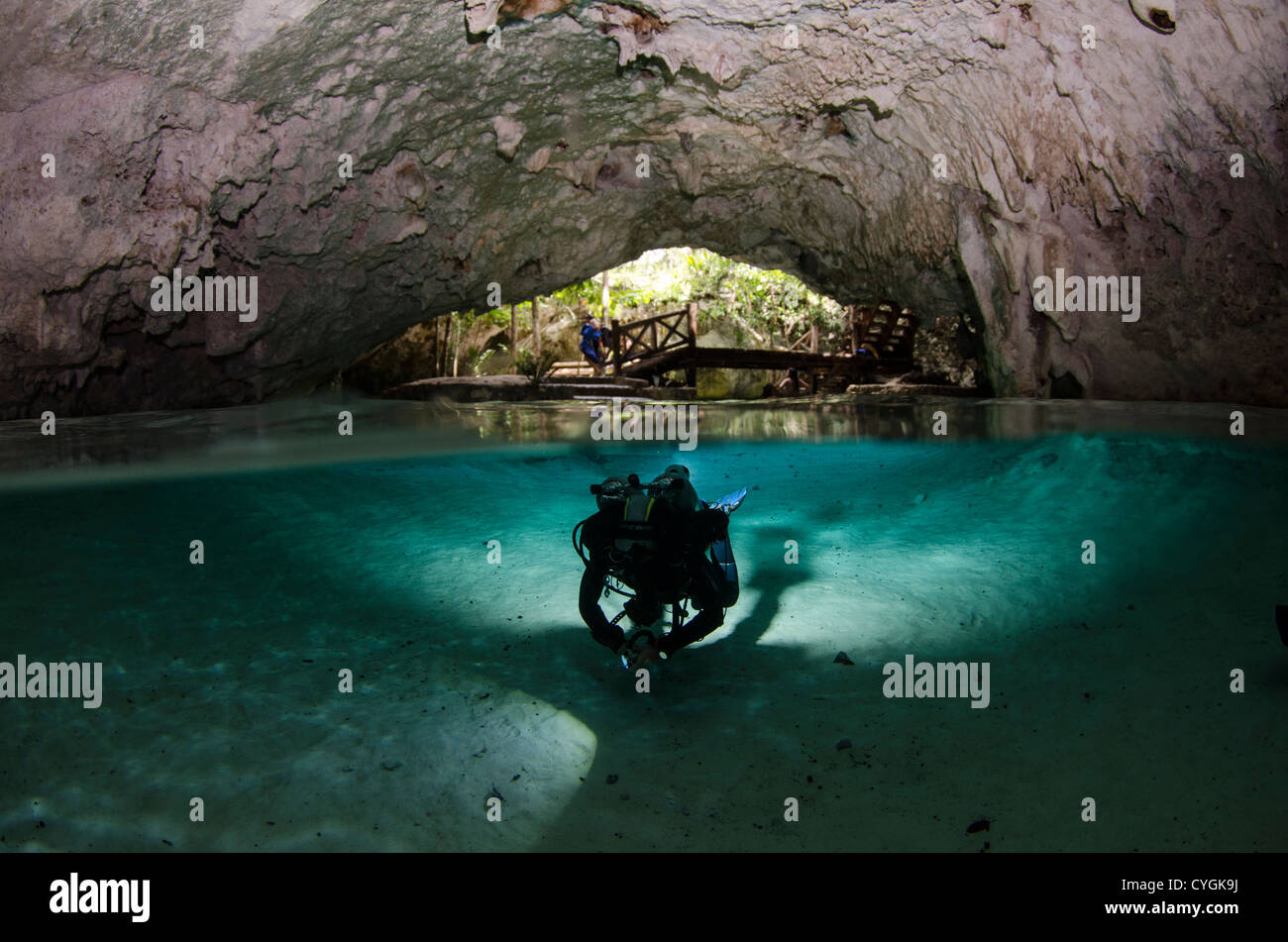 Grand cenote, Tulum (Playa del Carmen), Yucatan, Mexico Stock Photo - Alamy