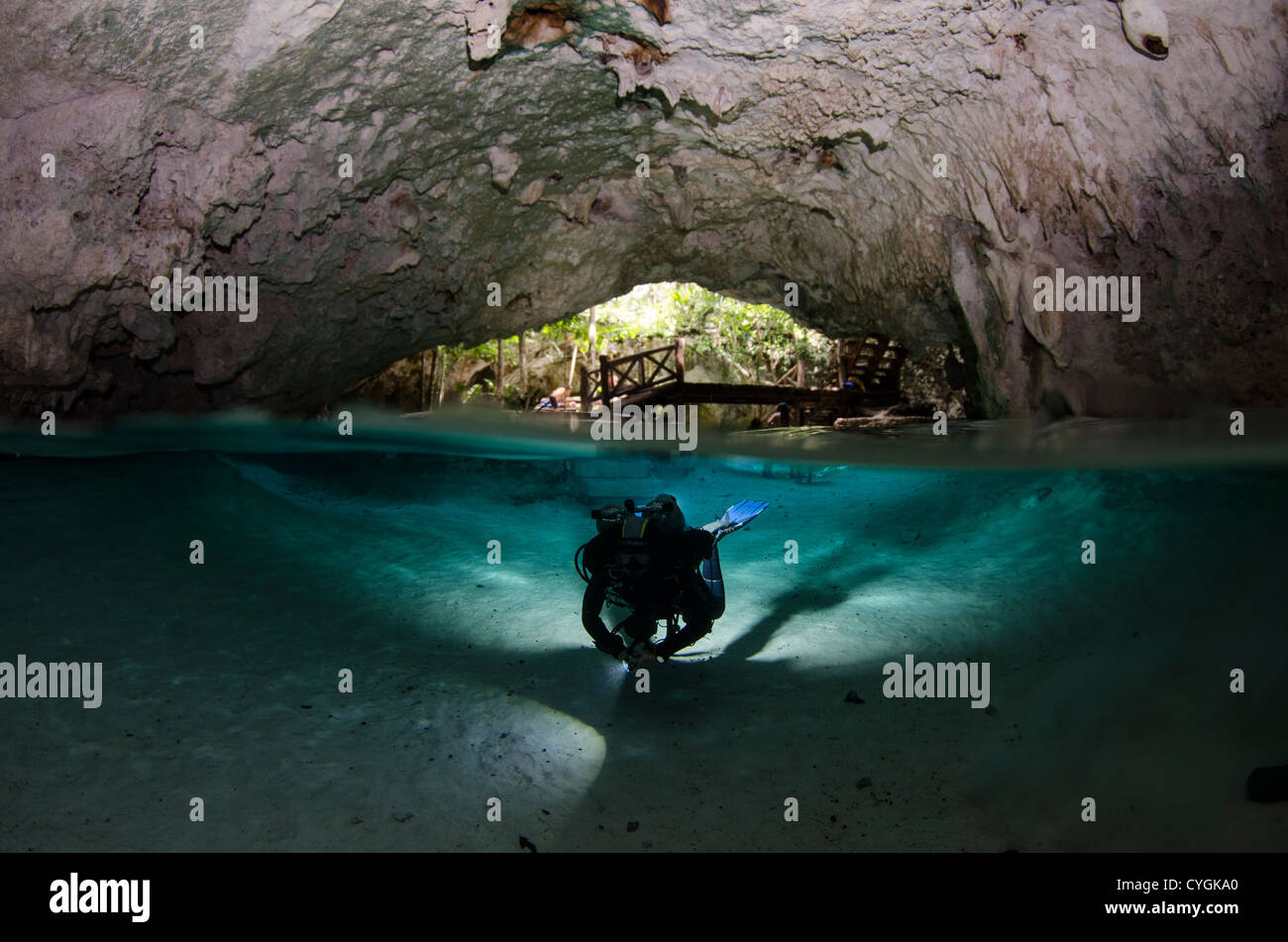 Grand cenote, Tulum (Playa del Carmen), Yucatan, Mexico Stock Photo - Alamy