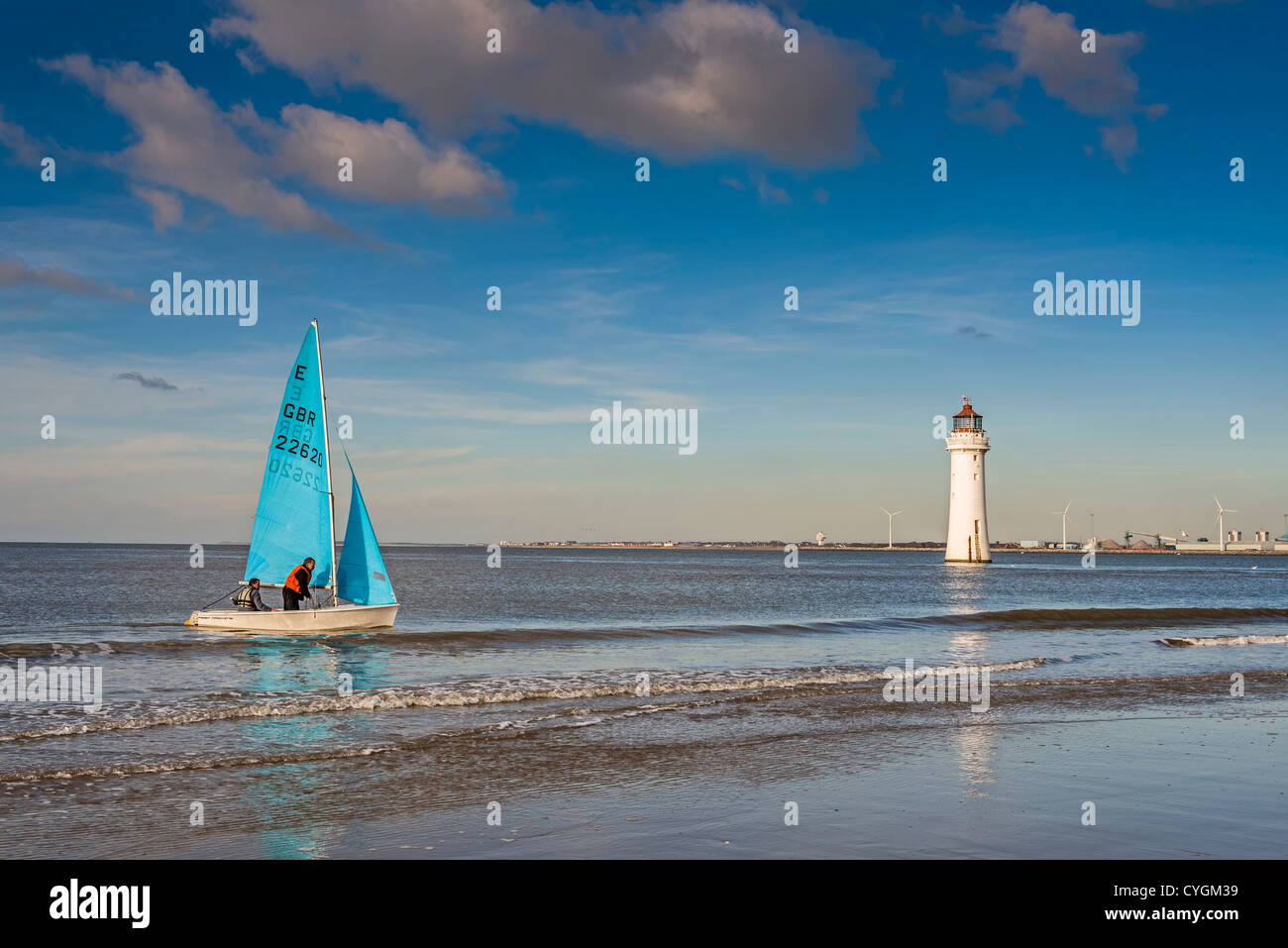 Perch Rock lighthouse at New Brighton Stock Photo - Alamy