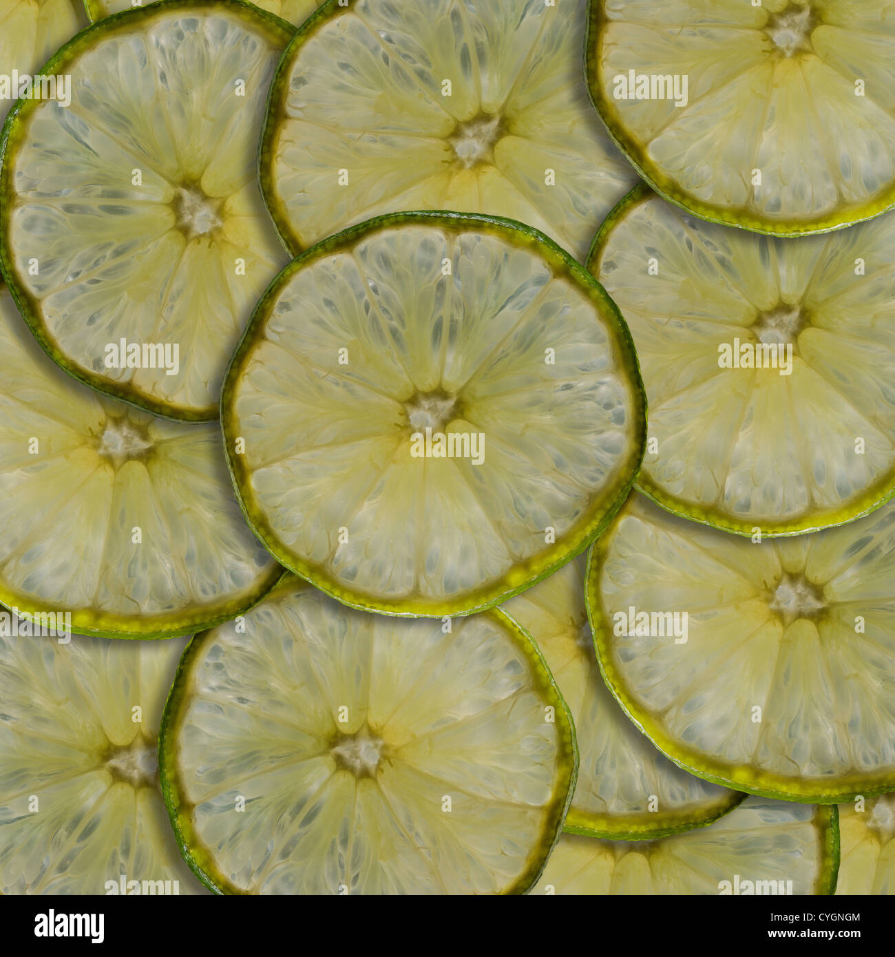 lime fruit section slice slices isolated on dark background Stock Photo ...