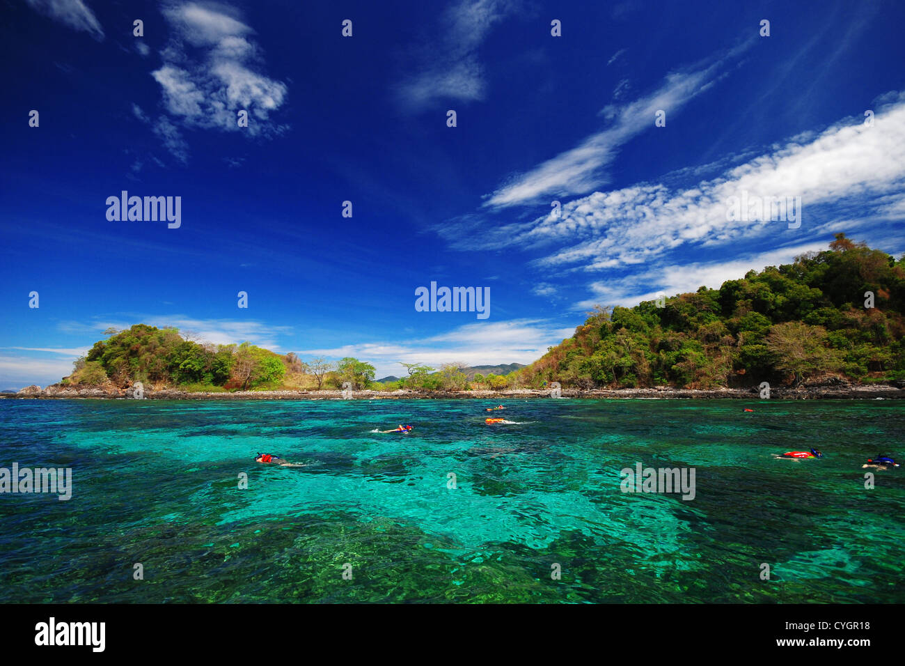 island with coral reef from Andaman Sea, Thailand Stock Photo - Alamy