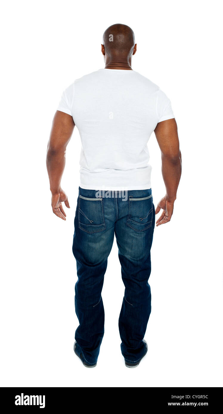 Rear view men Cut Out Stock Images & Pictures - Alamy