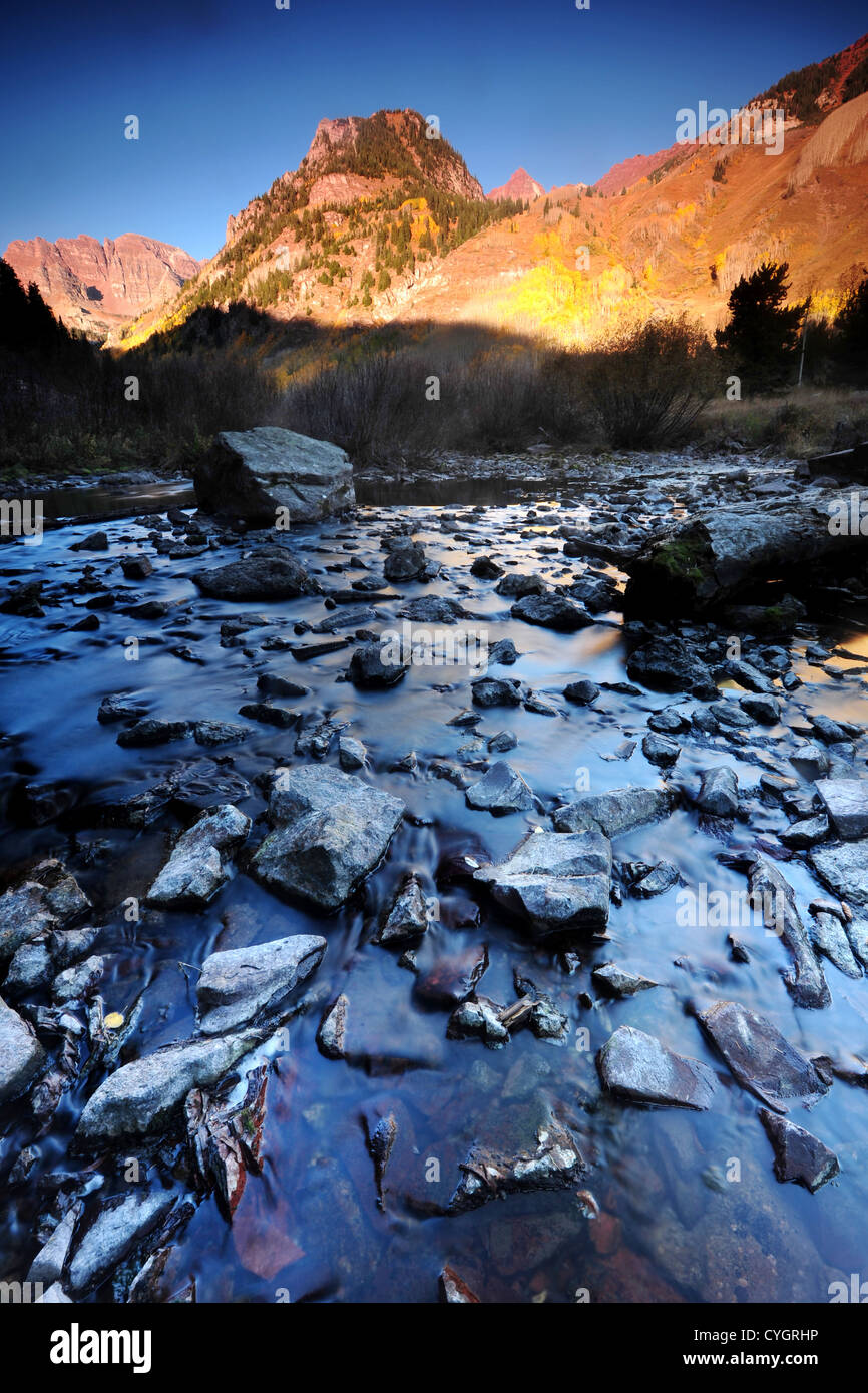 a creek near maroon lake, colorado Stock Photo - Alamy