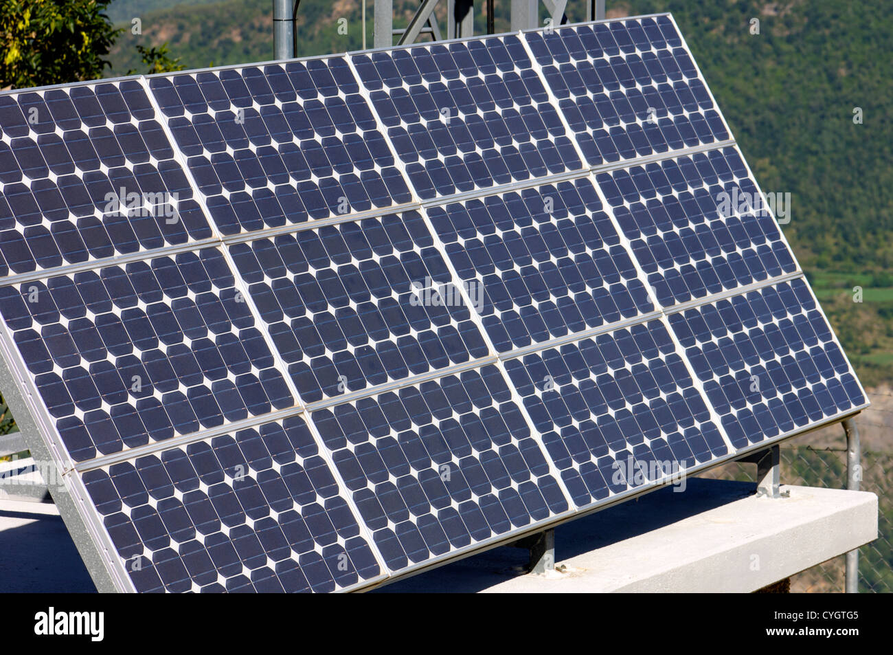 small photovoltaic panel for electric energy production Stock Photo - Alamy
