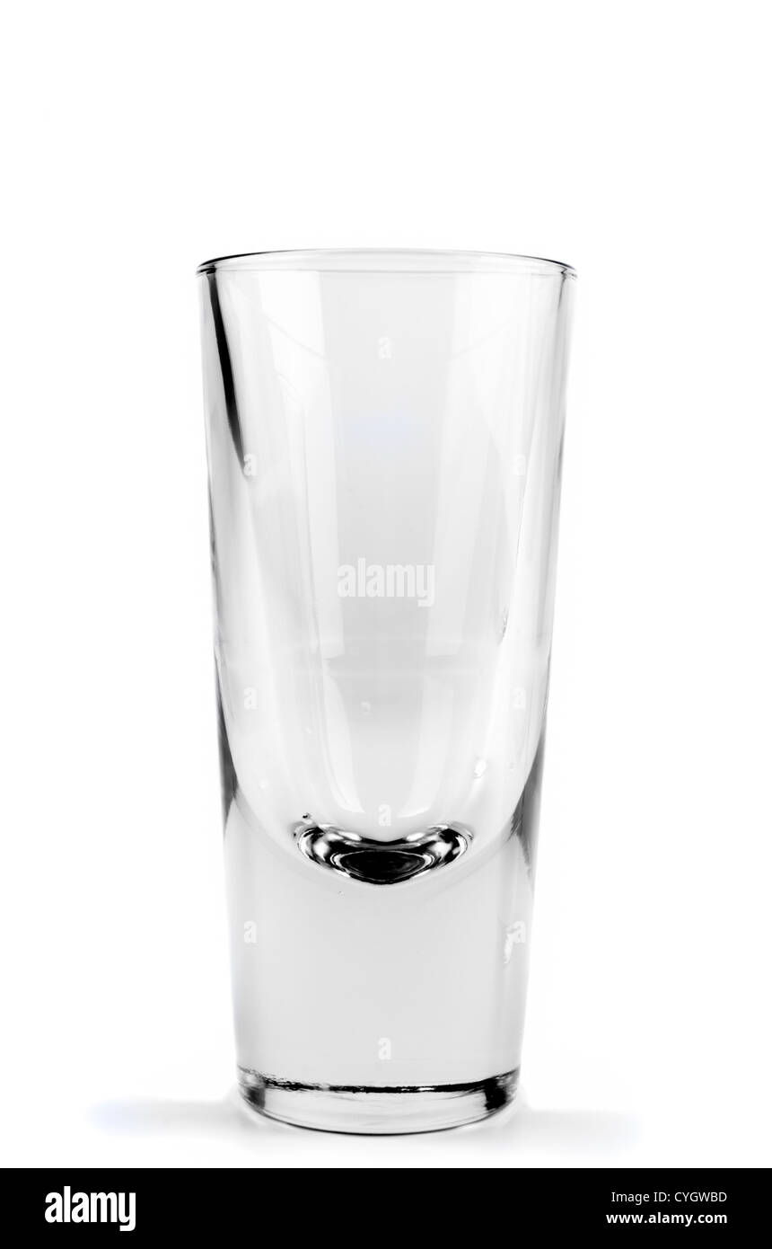 Empty glass isolated on white close up Stock Photo - Alamy