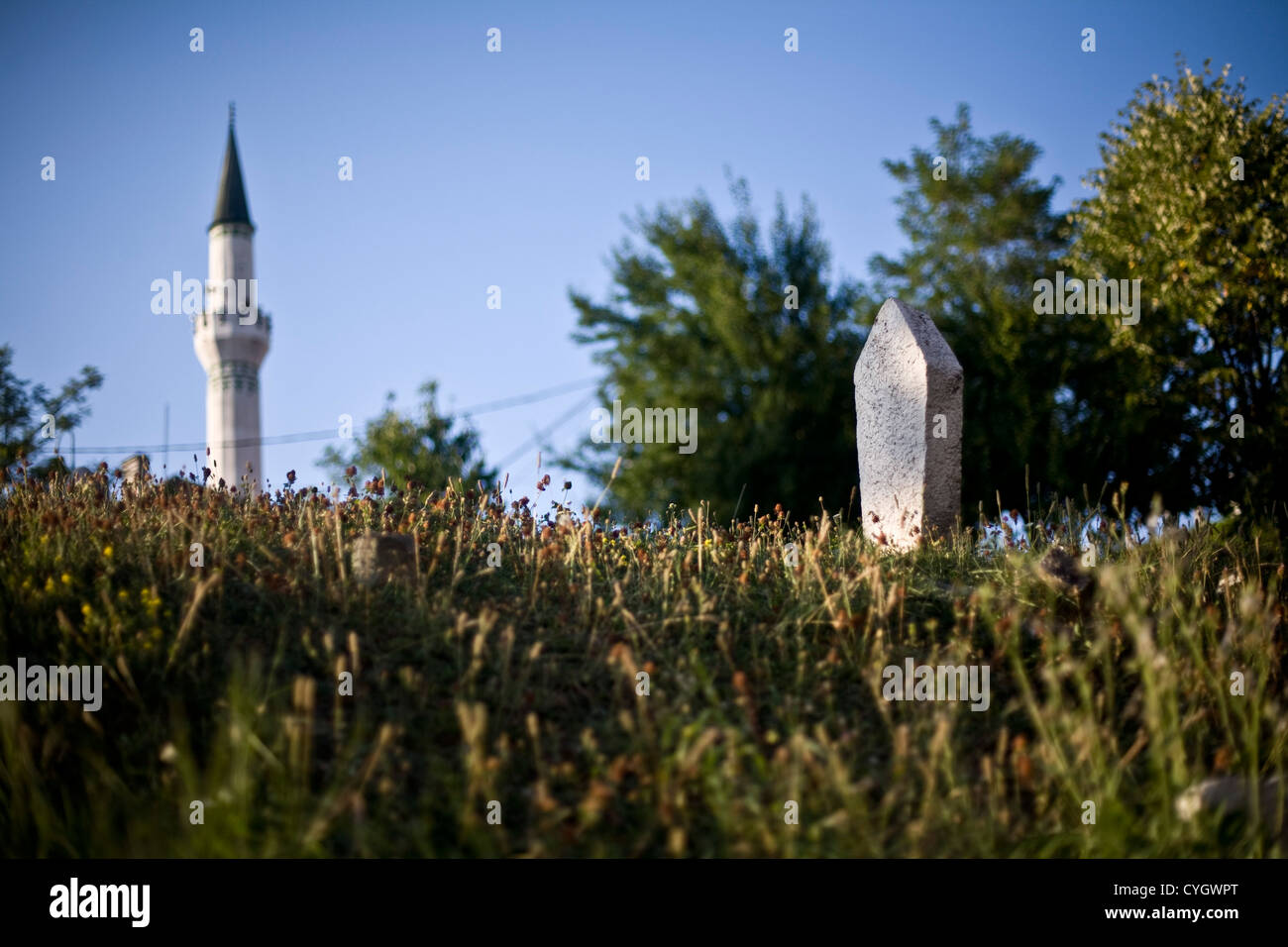 Cemetery and mosque Stock Photo - Alamy