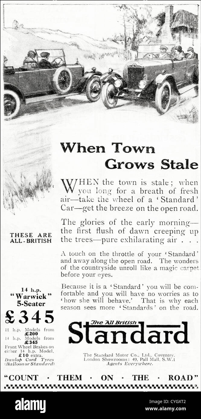 Original 1920s vintage print advertisement from English magazine ...