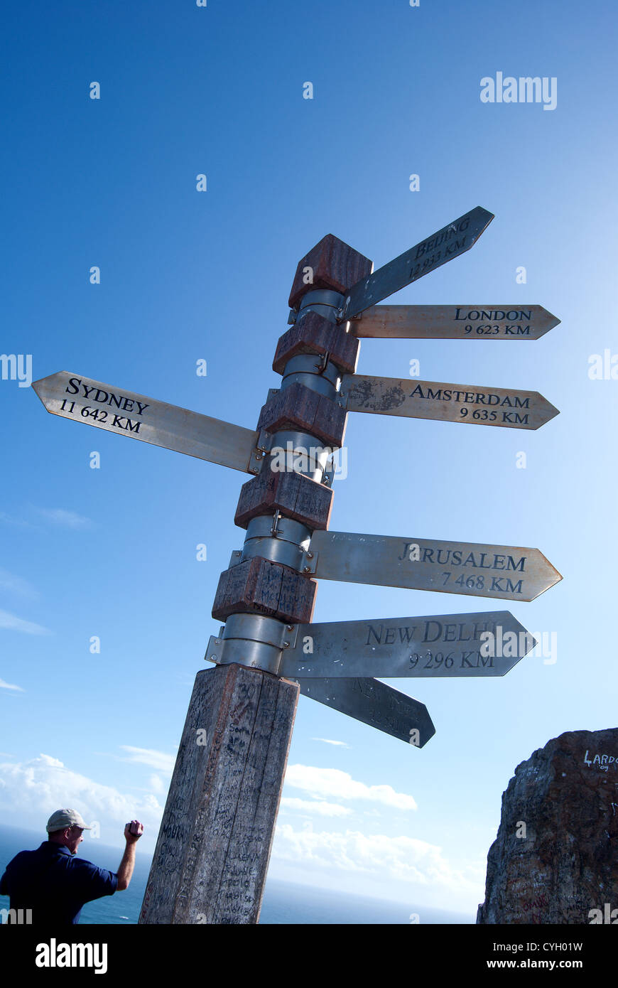 Direction sign post cities world hi-res stock photography and images ...