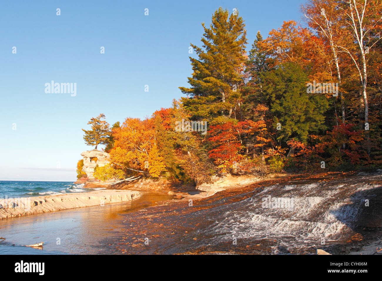 Chapel rock pictured rocks michigan hi-res stock photography and images ...