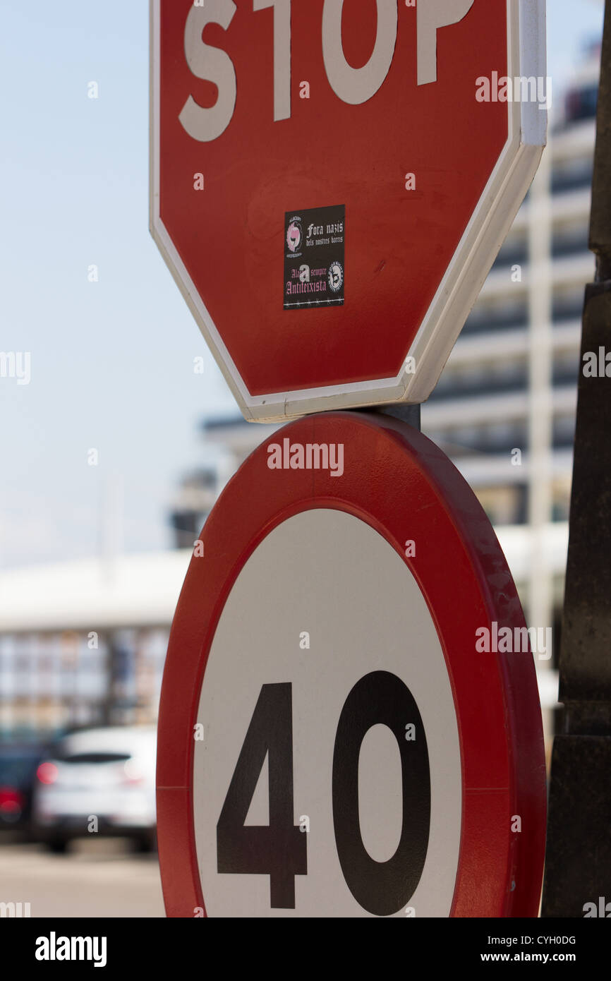 Road traffic signs Cadiz Stock Photo - Alamy