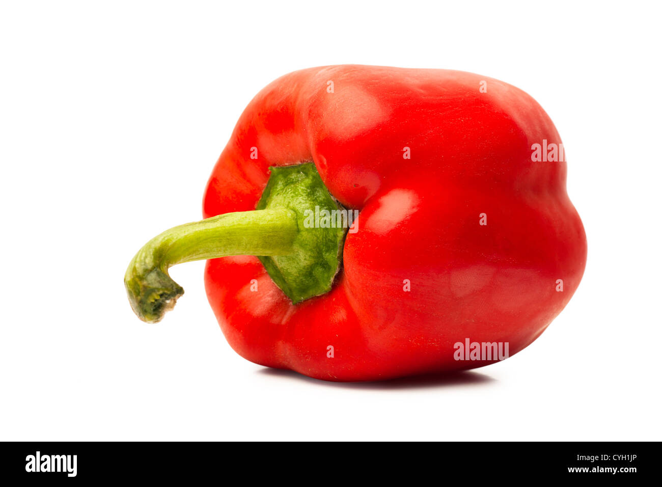 Sweet red pepper isolated over white background Stock Photo - Alamy