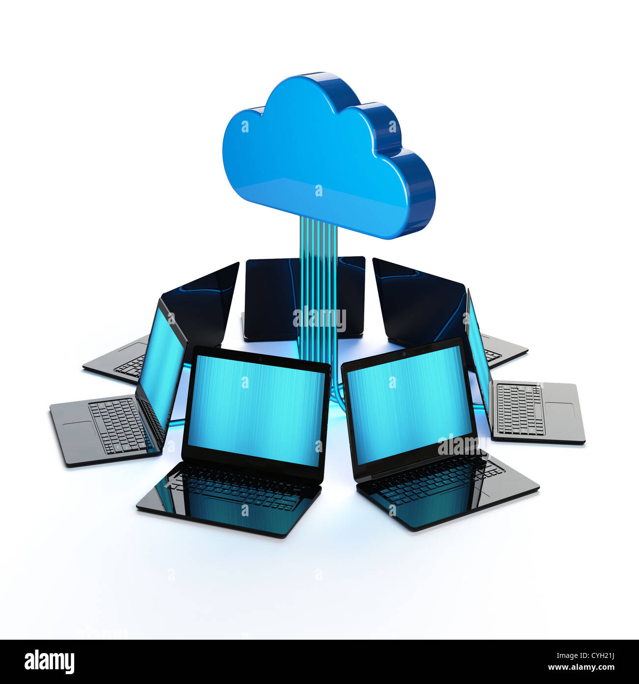 3d illustration of pc sync isolated on white background Stock Photo - Alamy