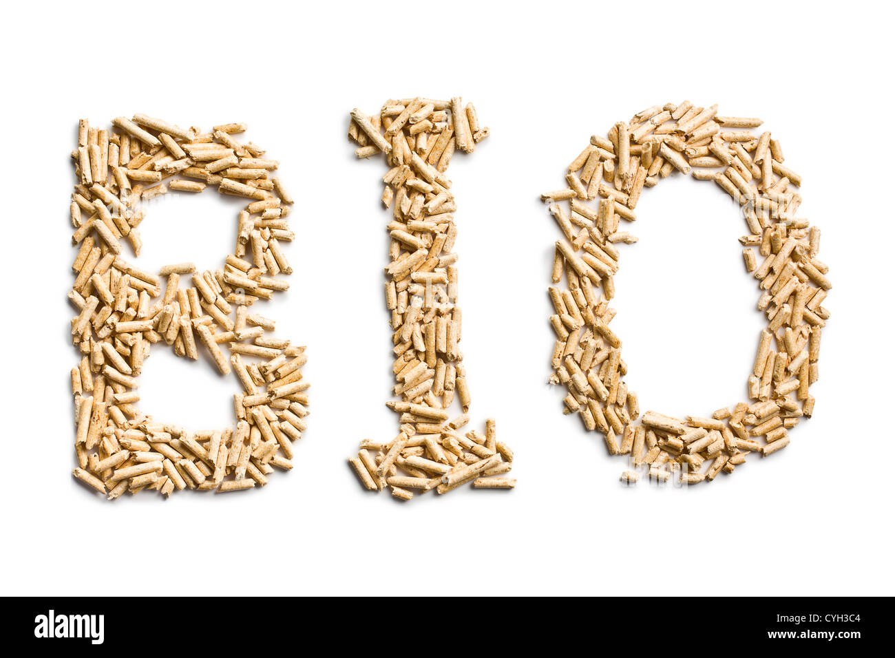 word bio made of wood pellets on white background Stock Photo - Alamy