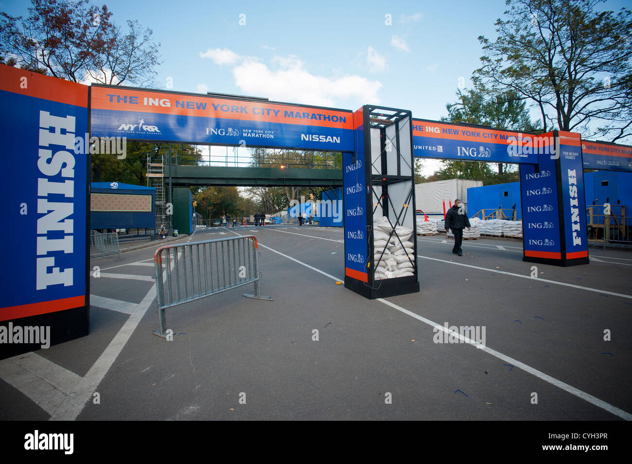 People congregate in Central Park at the finish line for the 43rd ...