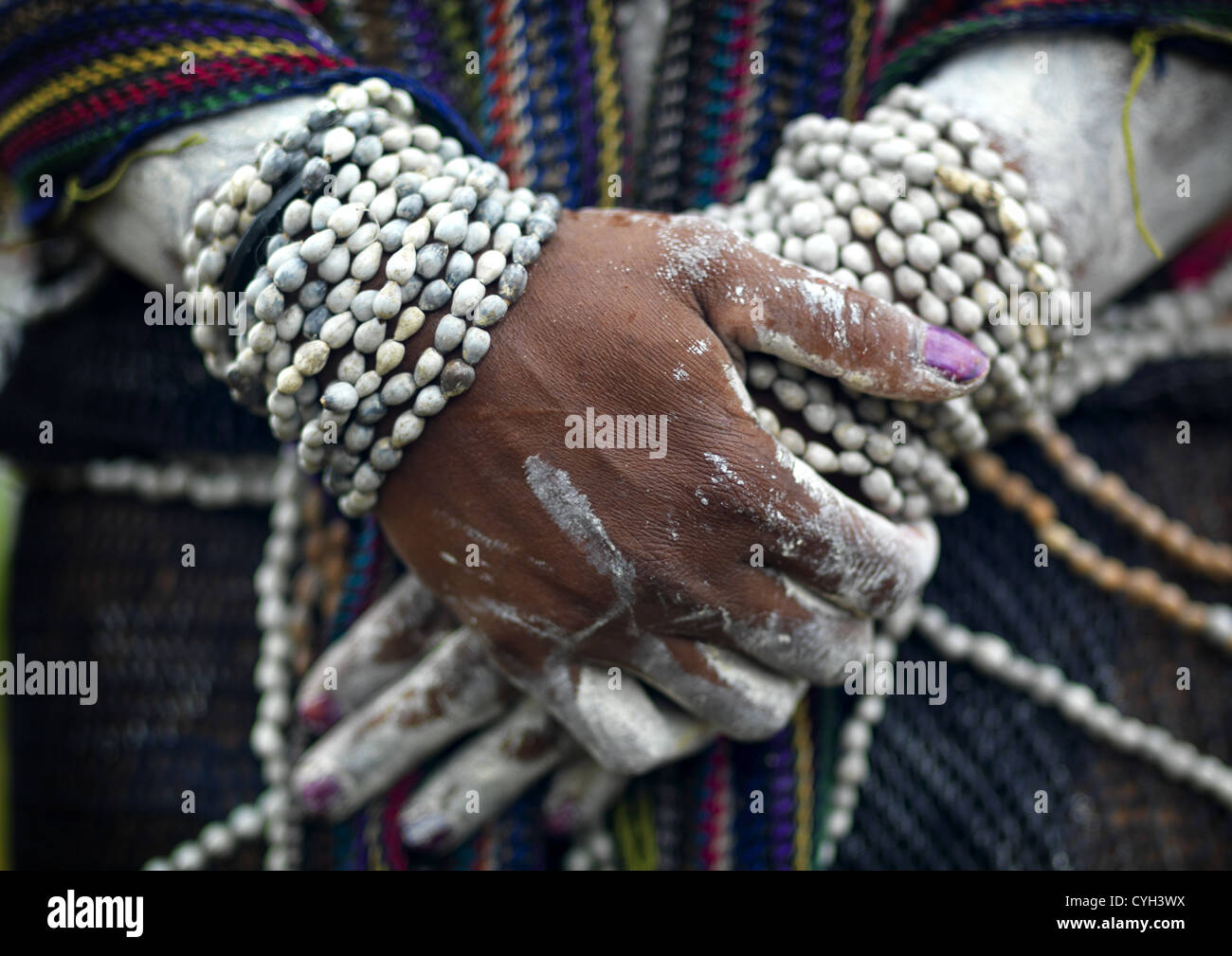 Mourning Woman With Job Tears Necklaces In Mount Hagen, Western ...