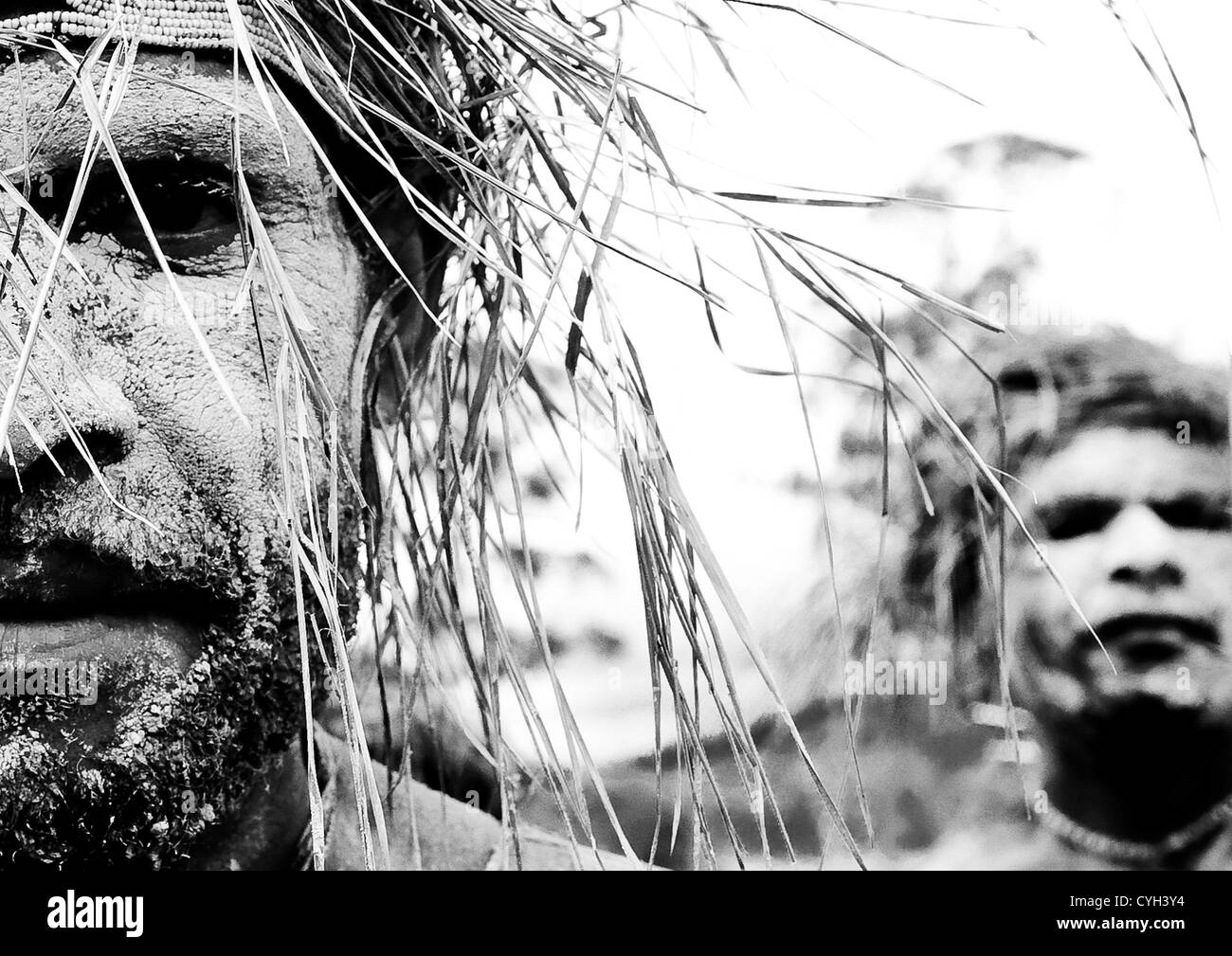 Chimbu Tribe Men During Sing Sing Ceremony, Mount Hagen, Western ...