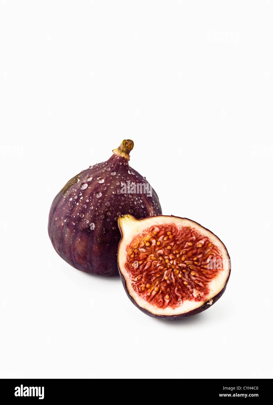 Fresh fig cut in Cut Out Stock Images & Pictures - Alamy