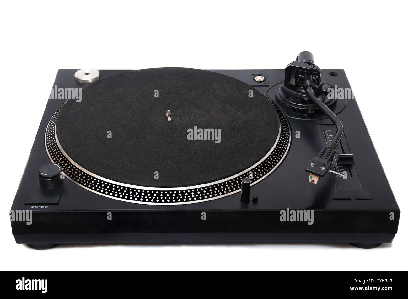 Professional DJ Turntable isolated on white background Stock Photo - Alamy