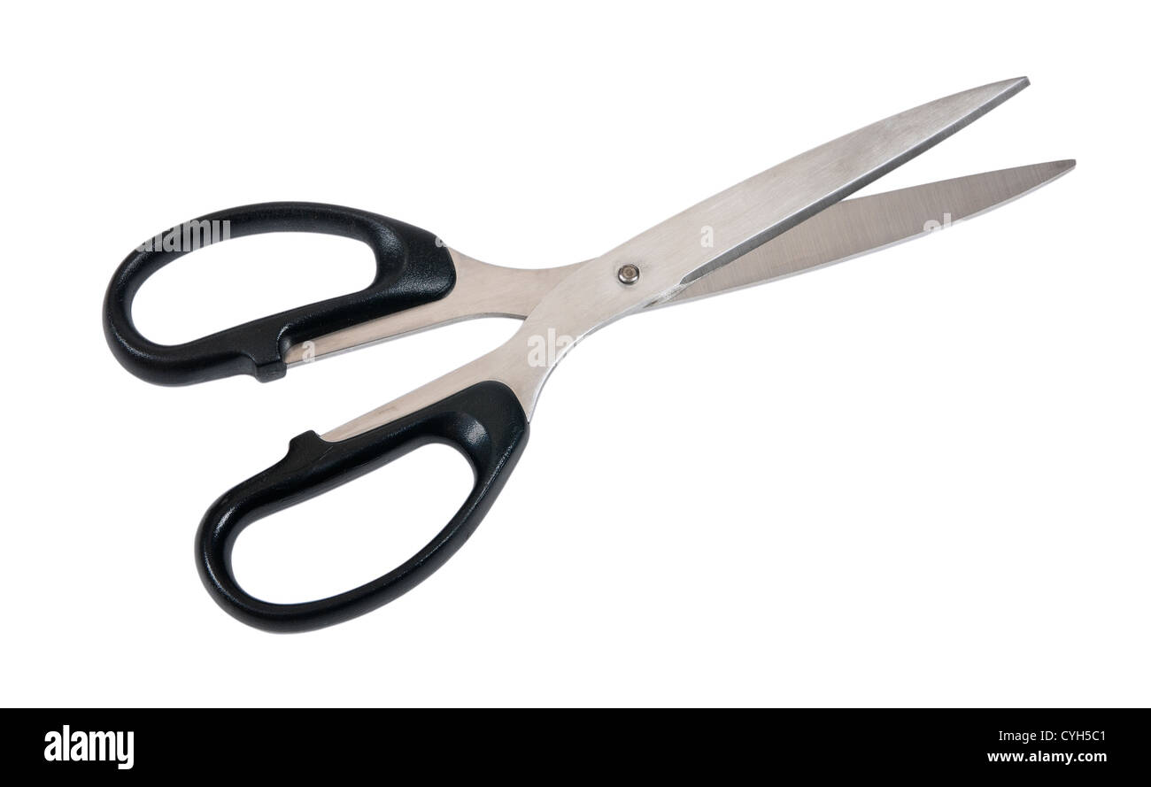 Black scissors isolated on white background Stock Photo - Alamy