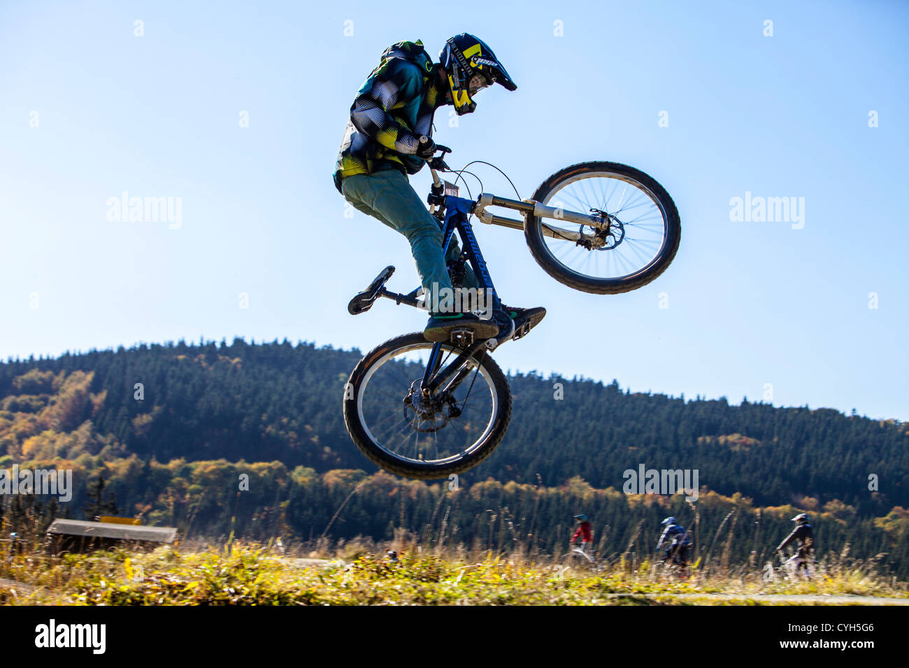 Bike Park Winterberg. A mountain bike area in summer, ski sloops in ...