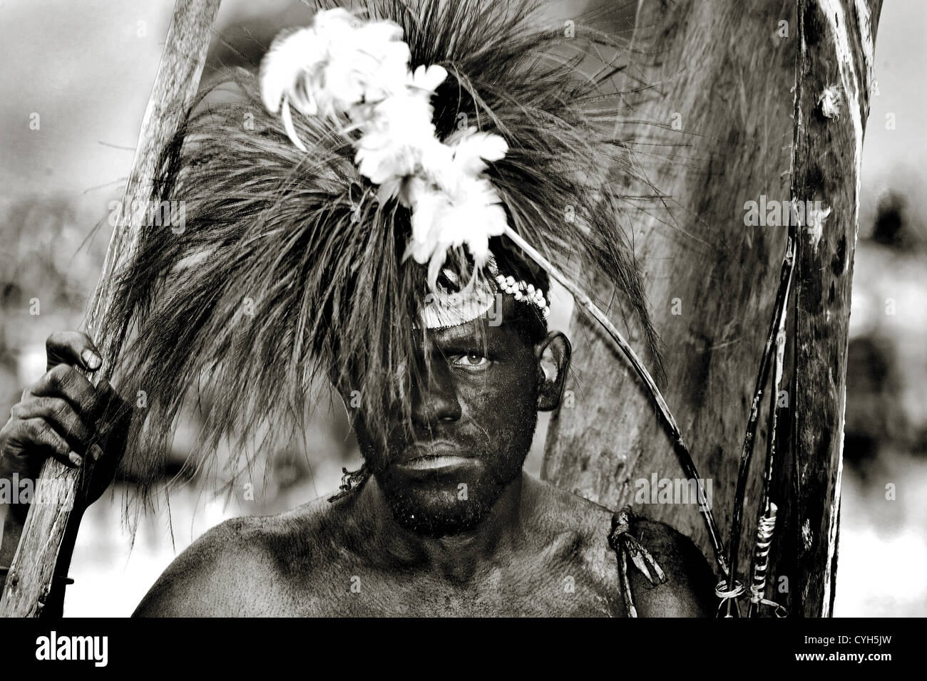 Chimbu Tribe warrior During Mt Hagen Sing Sing, Western Highlands ...