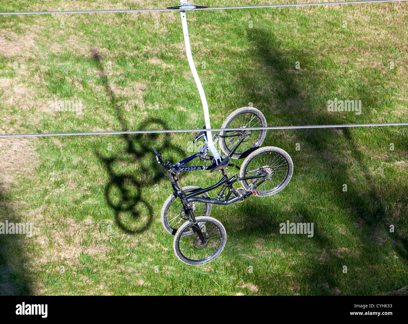 Bike Park Winterberg. A mountain bike area in summer, ski sloops in ...