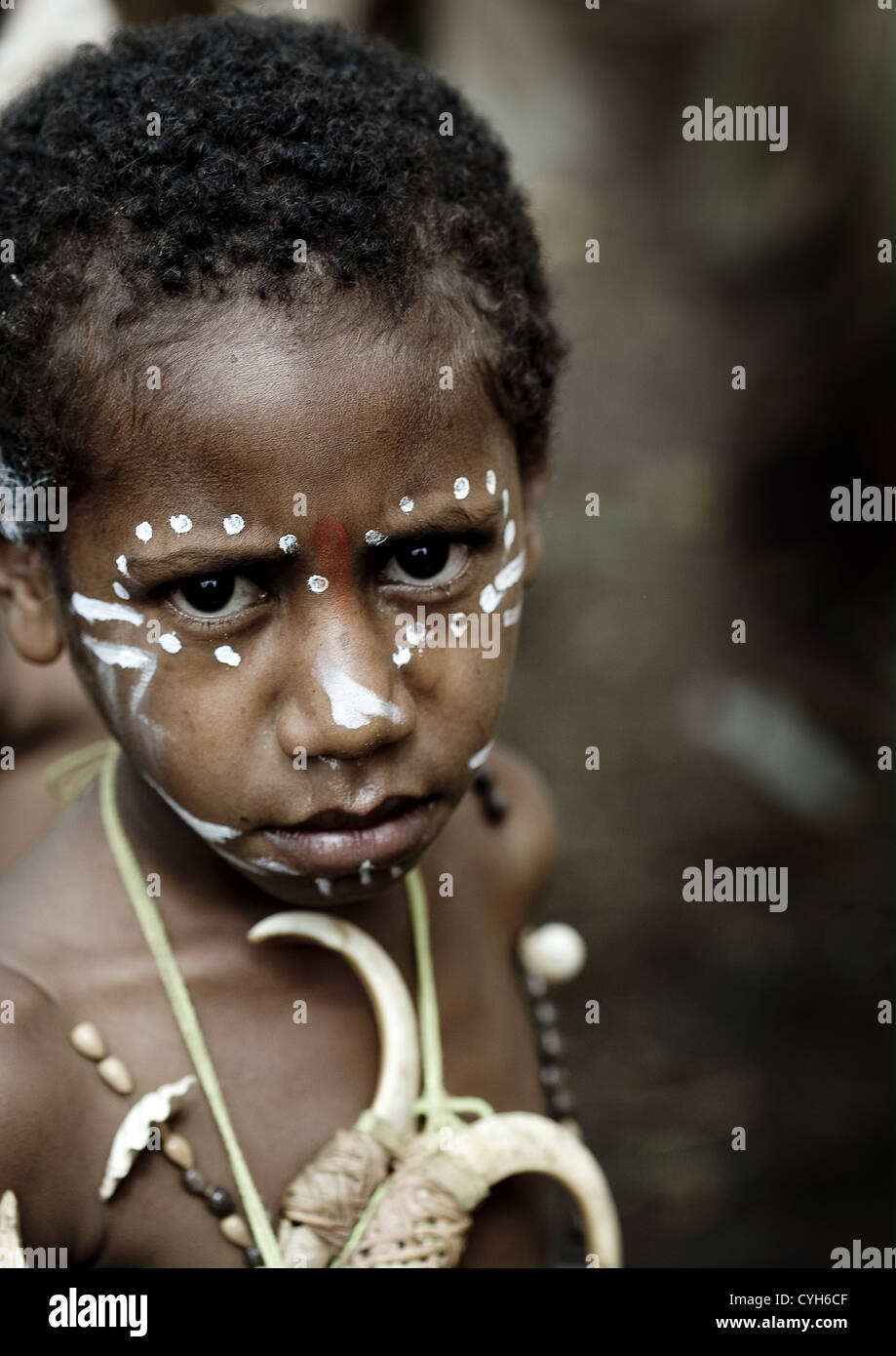 Highlander Boy During Mt Hagen Sing Sing, Western Highlands, Papua New ...