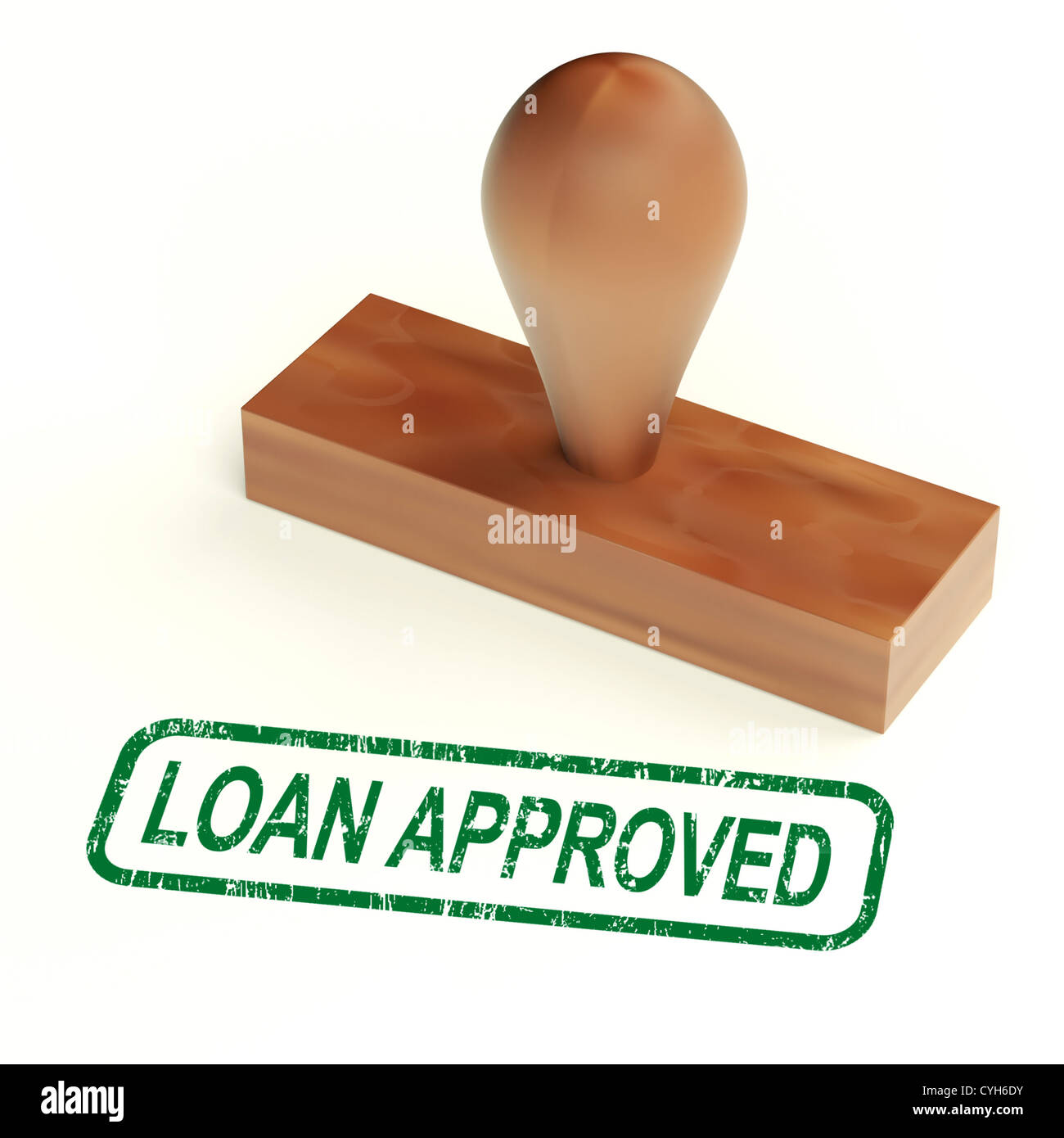 Loan Approved Rubber Stamp Showing Credit Borrowing Ok Stock Photo - Alamy