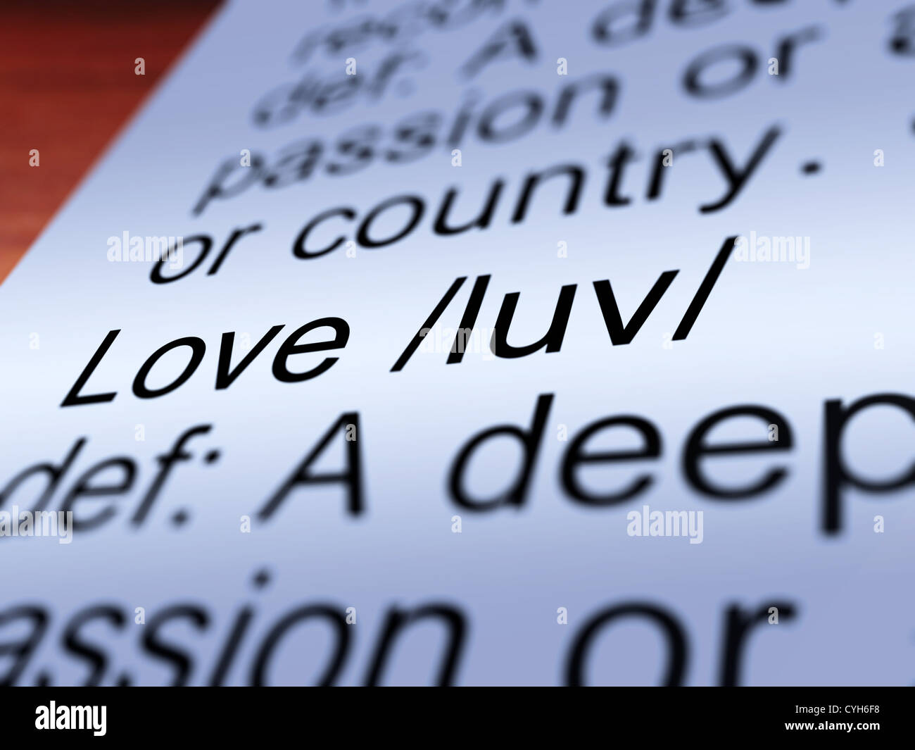 Love Definition Closeup Shows Loving Valentines And Affection Stock ...