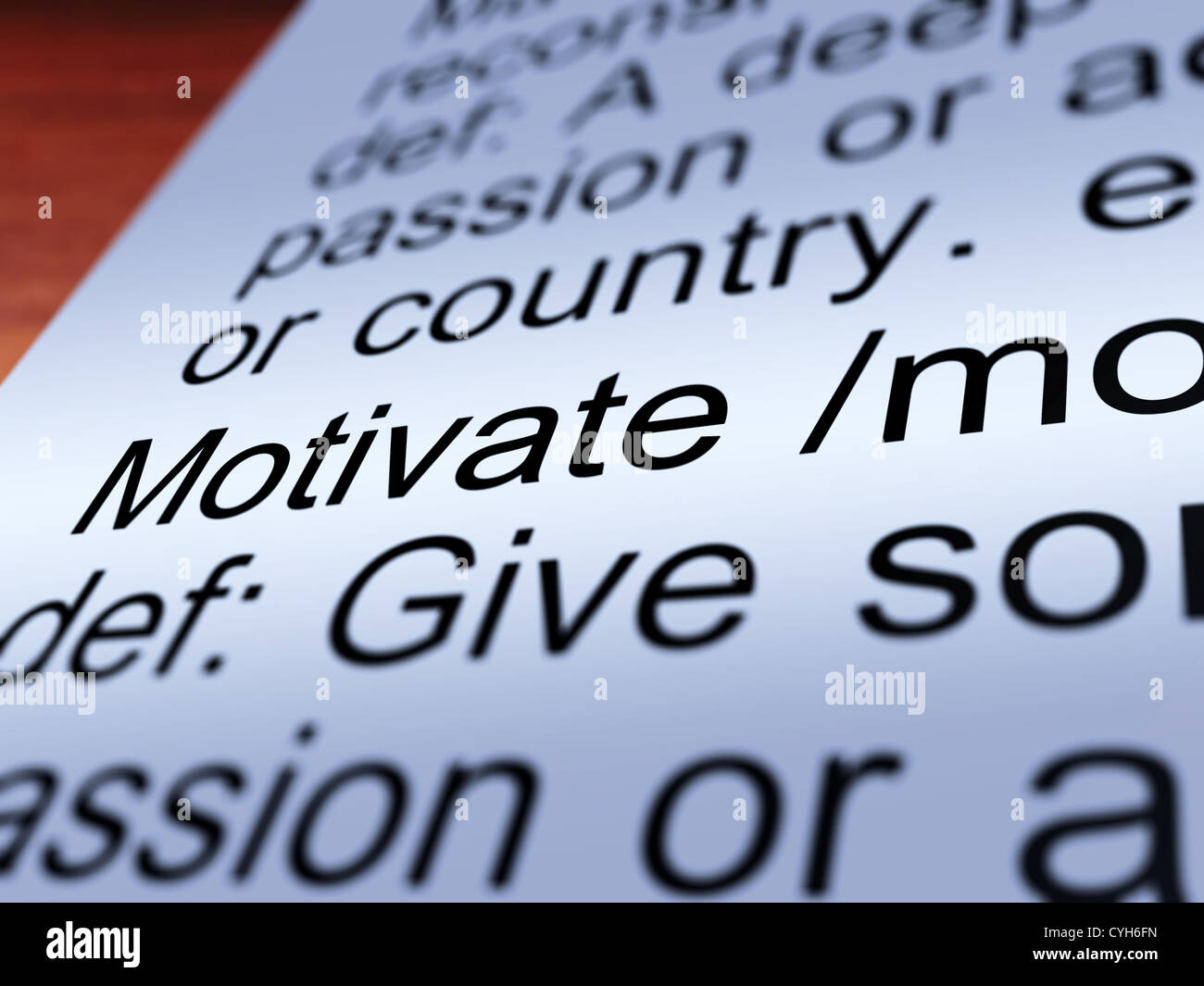 Motivate Definition Closeup Shows Positive Encouragement Or Inspiration ...