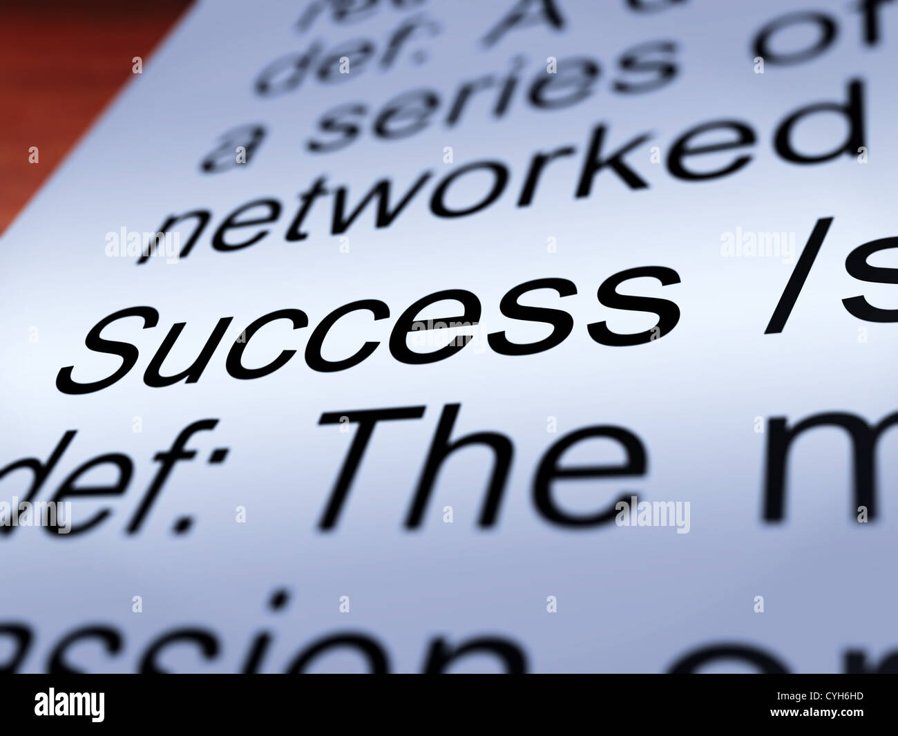 Success Definition Closeup Shows Achievements Or Attainment Of Wealth ...