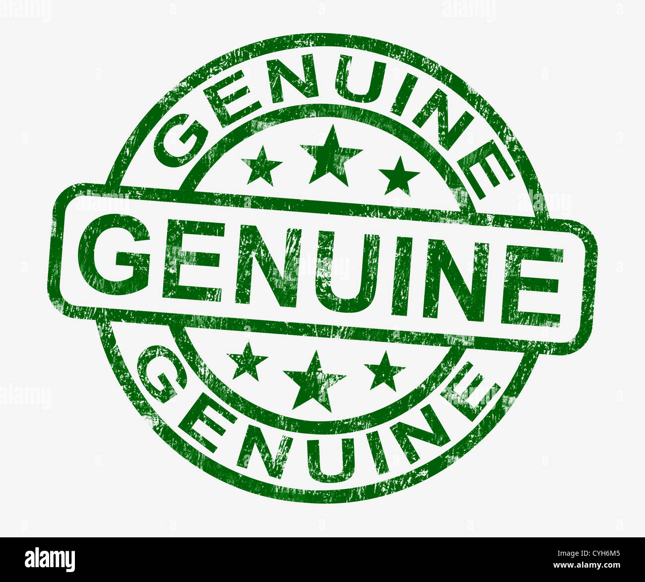 Genuine Stamp Showing Real Certified Product Not Fake Stock Photo - Alamy