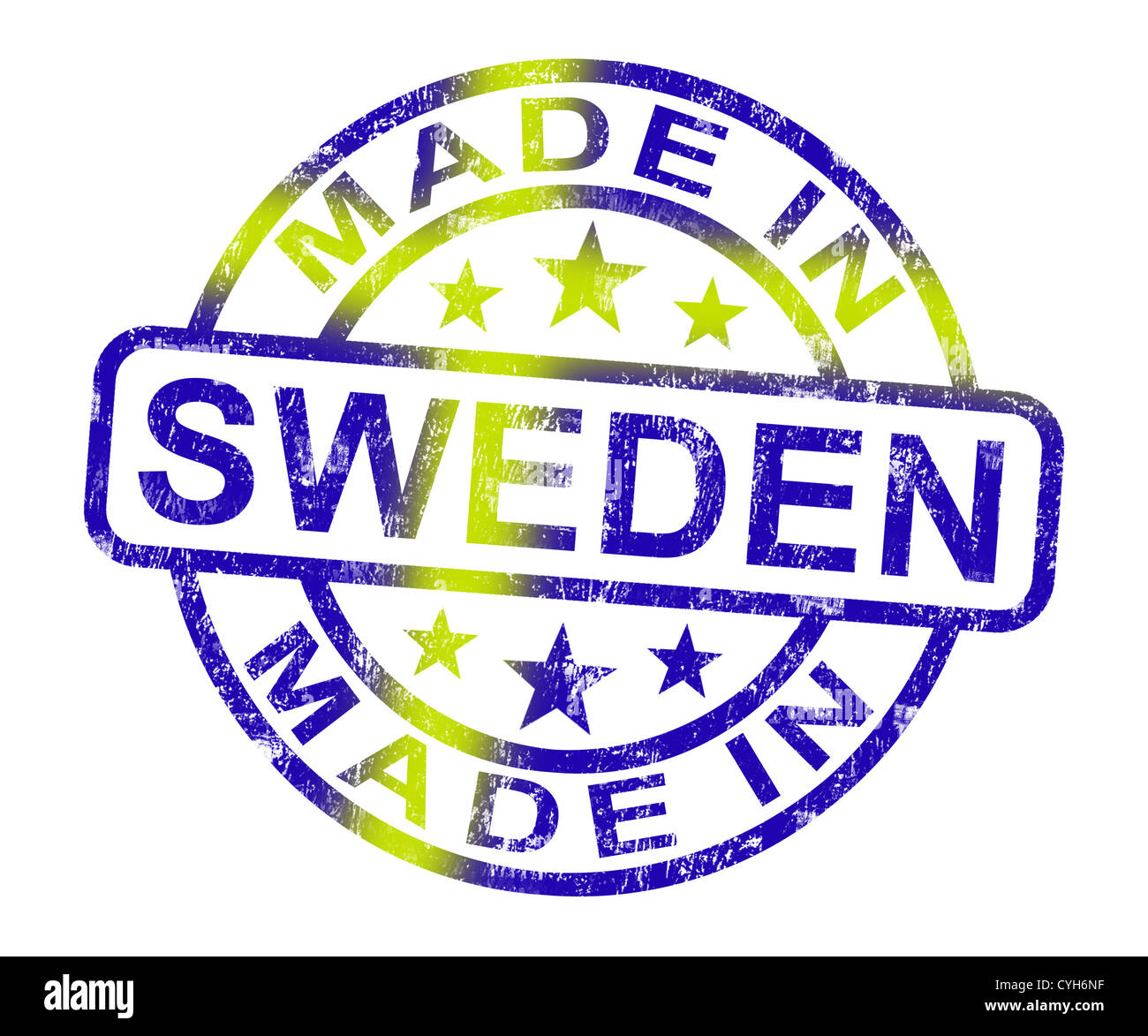 Made In Sweden Stamp Showing Swedish Product Or Produce Stock Photo - Alamy