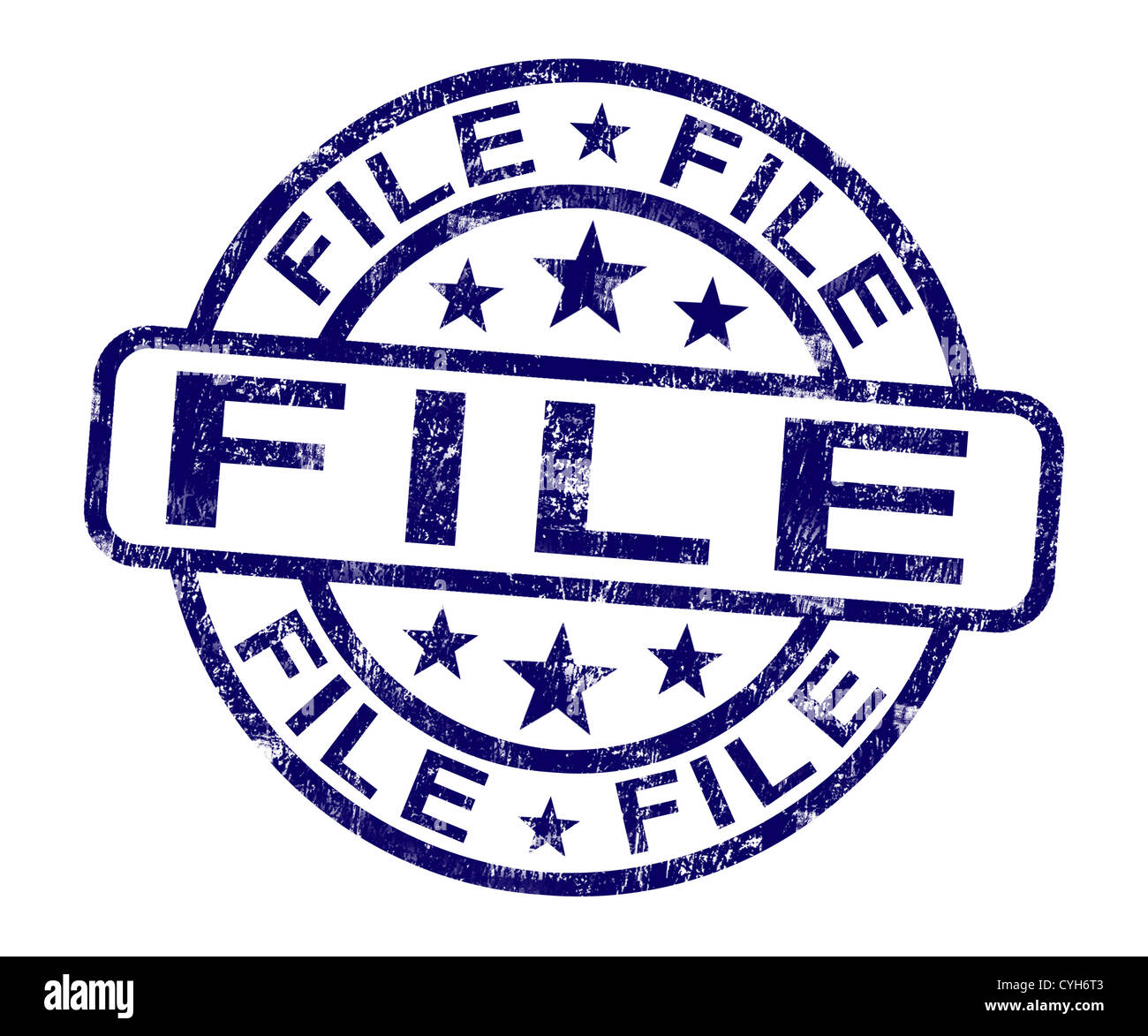File Stamp Showing Organising Documents And Papers Stock Photo - Alamy