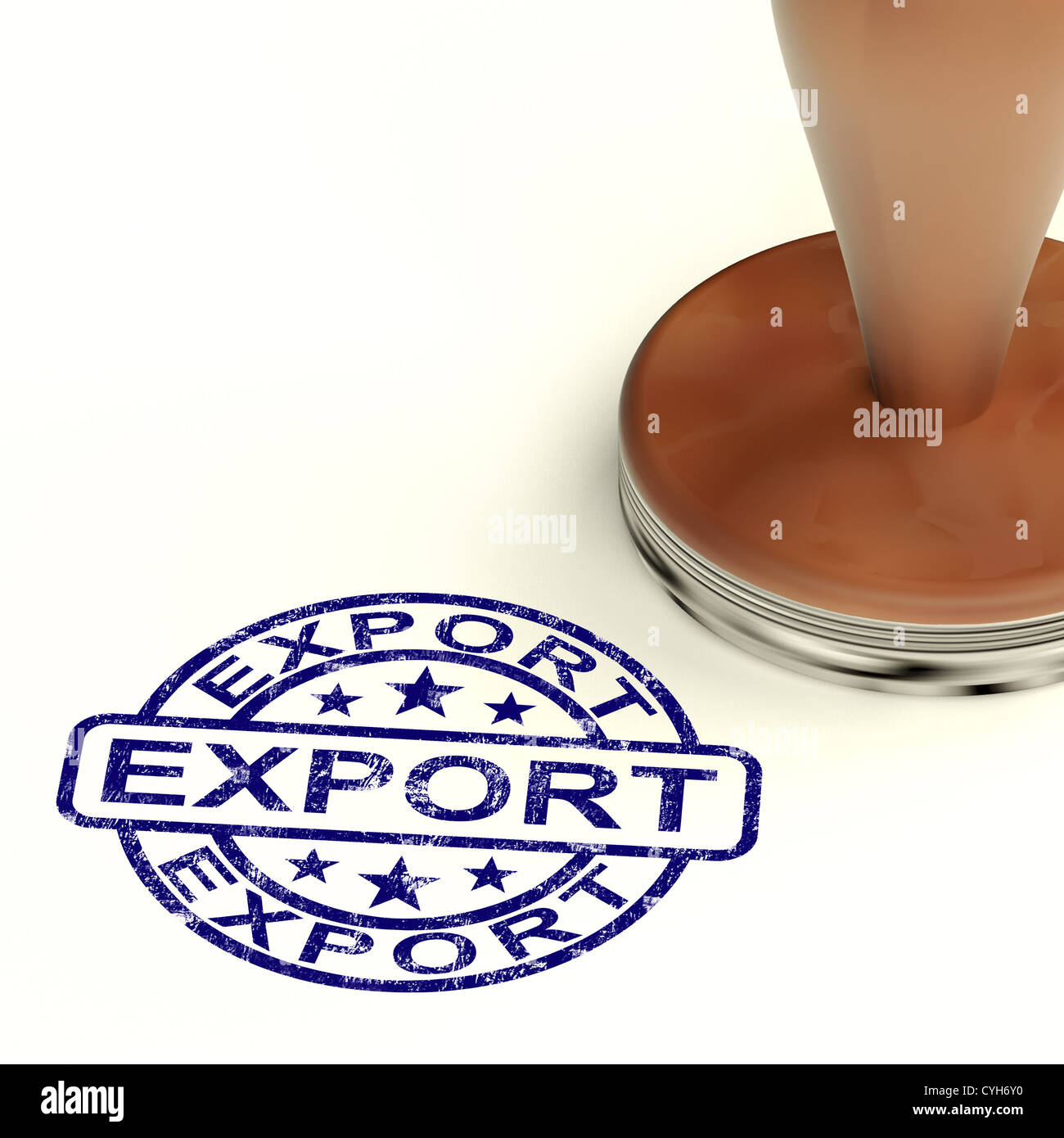 Export Stamp Showing Global Distribution Stock Photo - Alamy