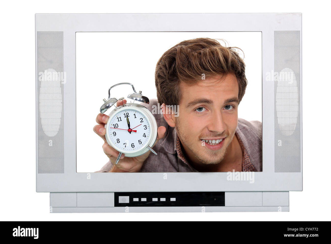 Close up view television Cut Out Stock Images & Pictures - Alamy