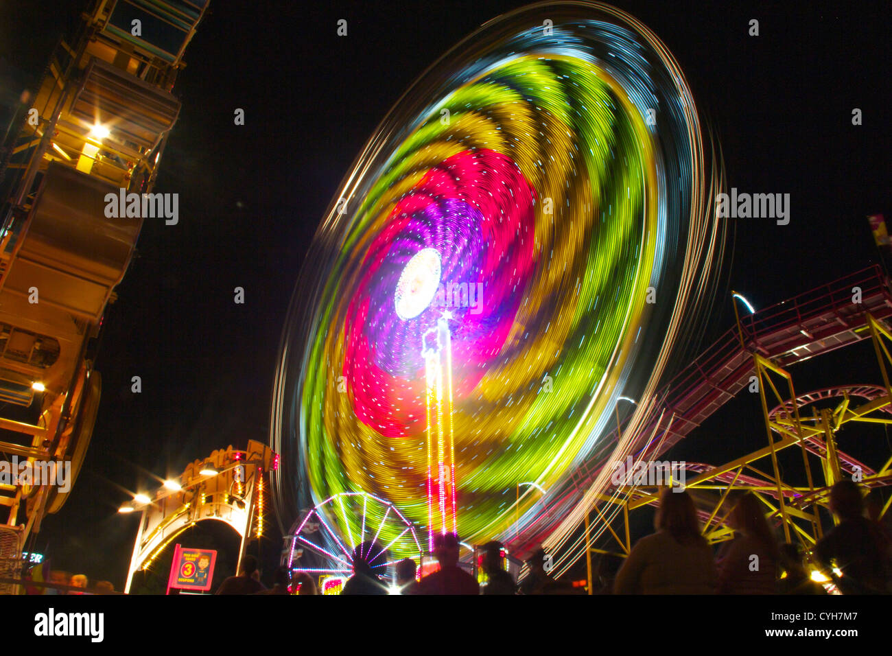 A fair wheel in motion Stock Photo - Alamy