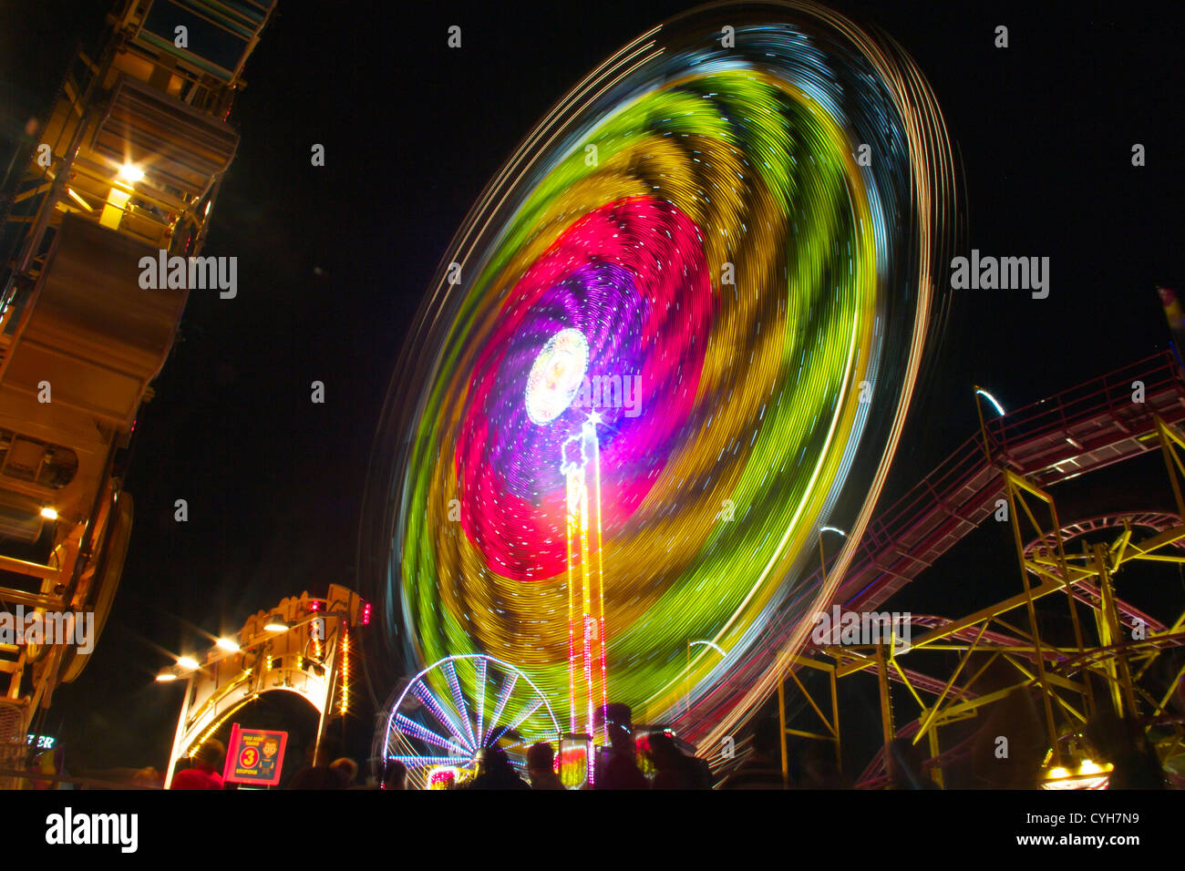 A fair wheel in motion Stock Photo - Alamy