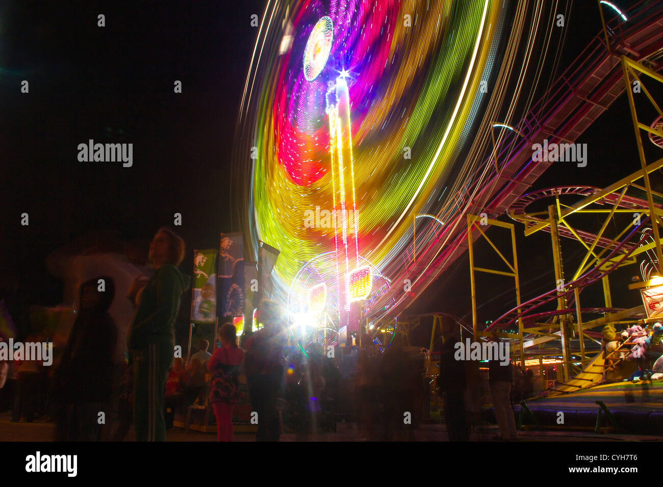 A fair wheel in motion Stock Photo - Alamy