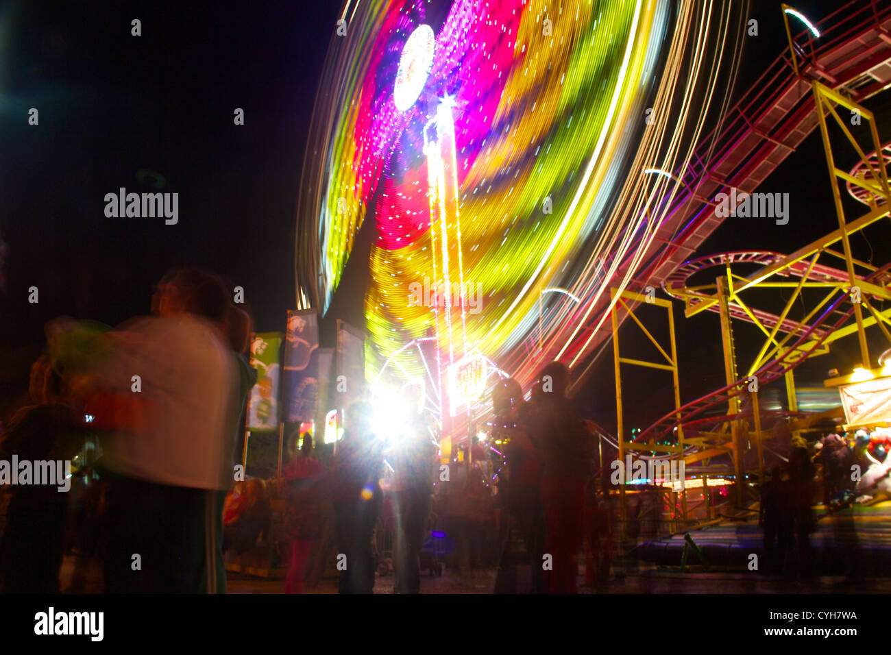 A fair wheel in motion Stock Photo - Alamy