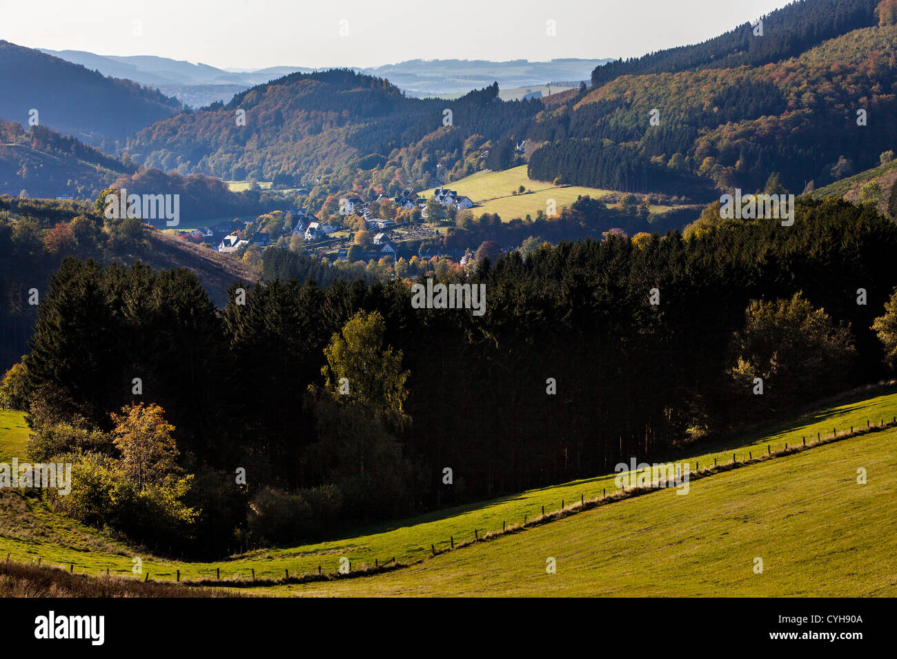 Oberkirchen, a village in the Sauerland, a region in north western ...