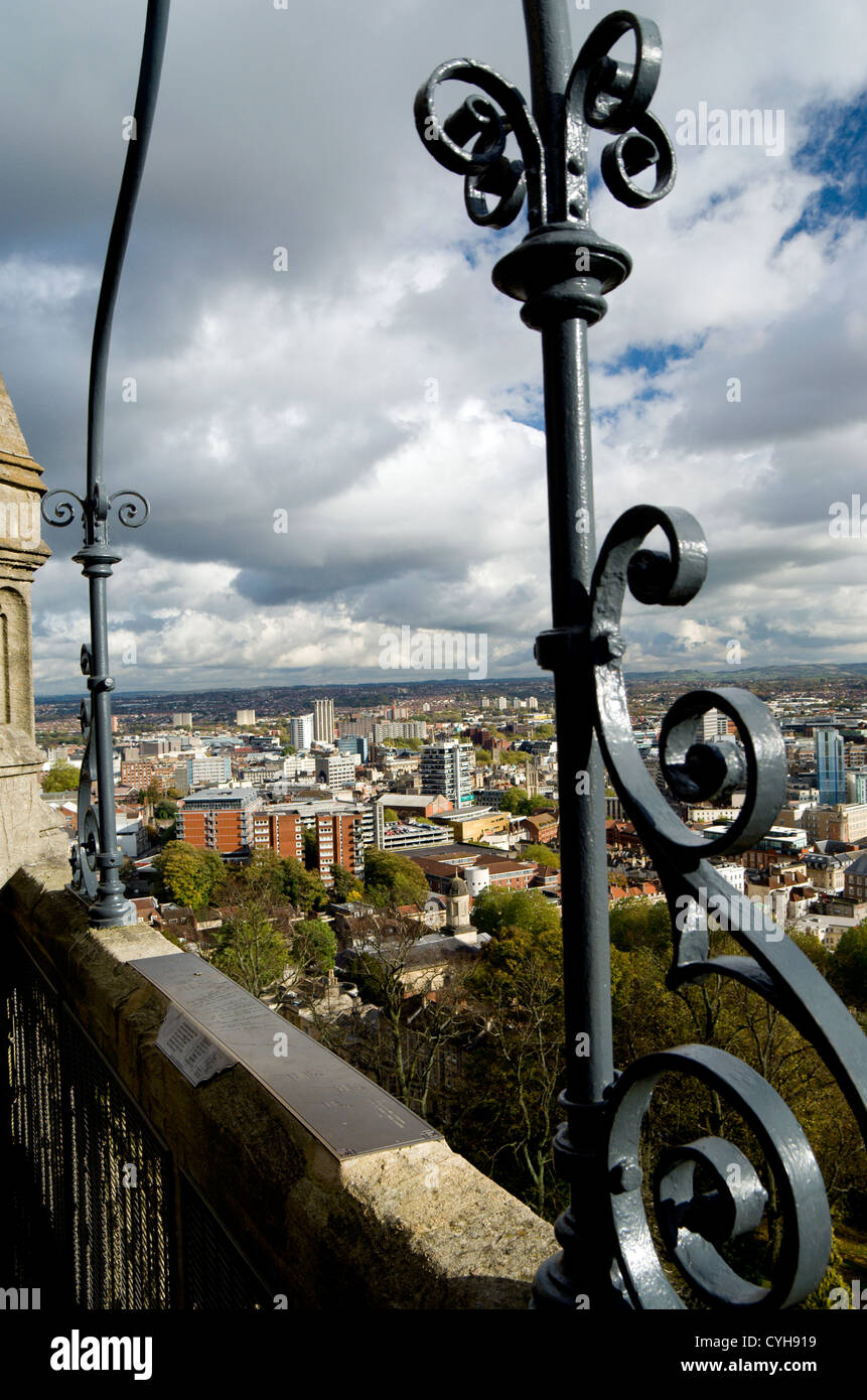 view looking out across bristol from the cabot tower brandon hill ...